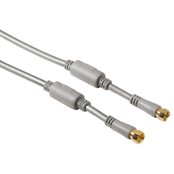 Köp HAMA Kabel Antenn SAT 100dB Ferrit F-Plug Silver 1.5m | Teknikproffset.