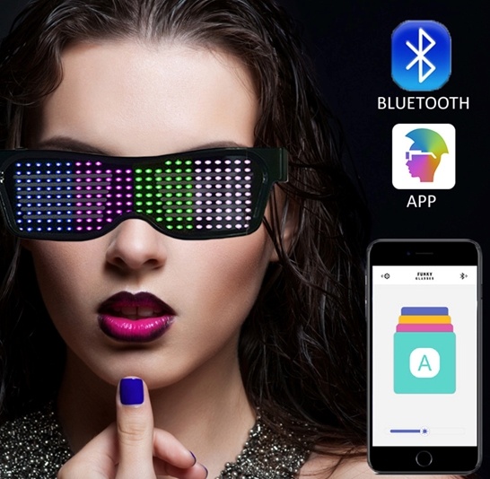 Party glasögon, Röd - LED - present/presenttips