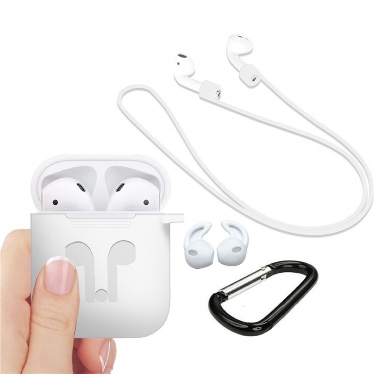 Köp Silikon Kit Till Airpods Silikonfodral Strap Silikonsnäckor