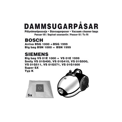 Köp Champion Dammpåsar Bosch/Siemens, 5st | Teknikproffset.se