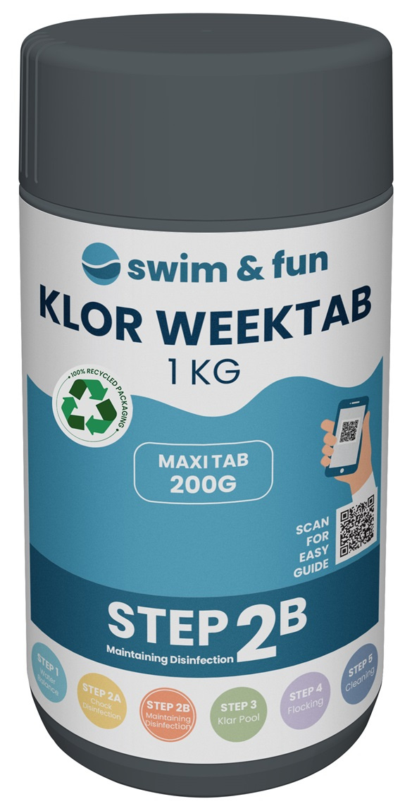 Köp Klor Week Tab 200 g 1kg | Teknikproffset.se