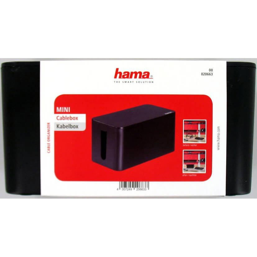 Köp HAMA Kabelbox Mini Svart | Teknikproffset.se