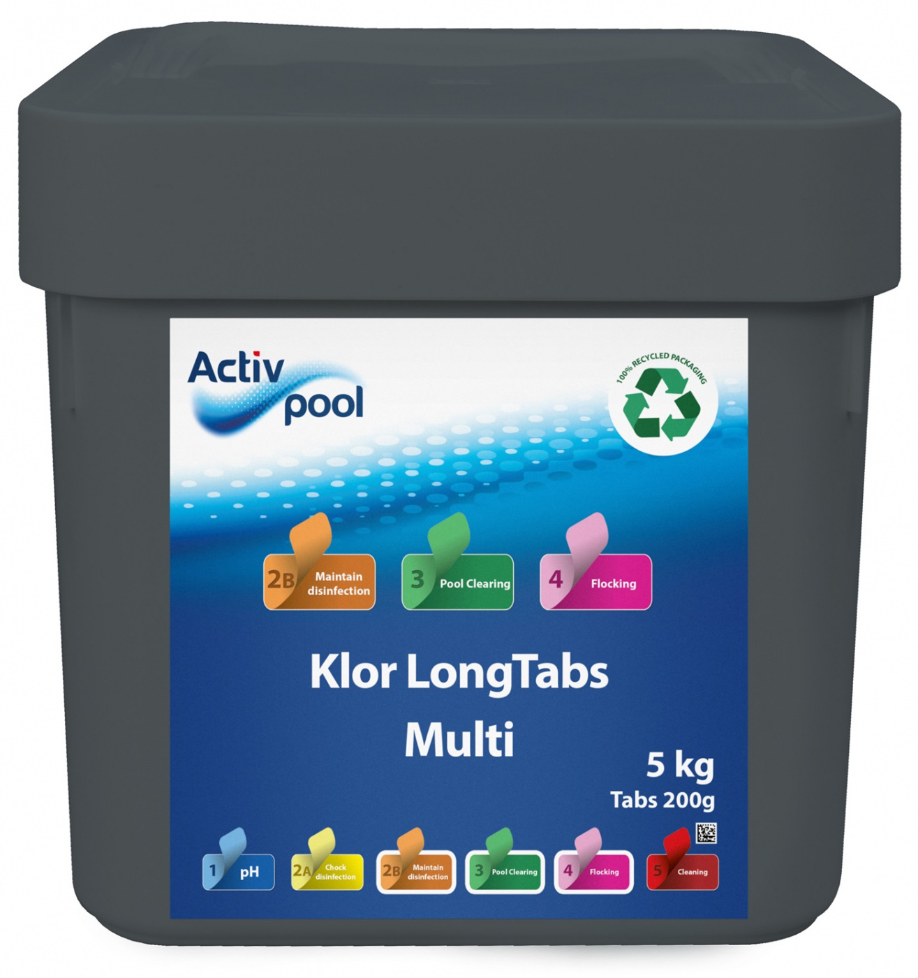 Köp Klor LongTabs Multi 200 g, 5 kg | Teknikproffset.se
